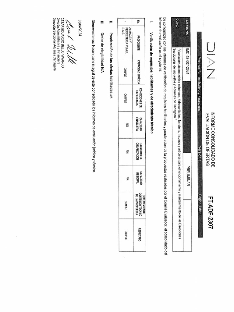 Ft-Adf-2307 Informe Consolidado Imc-48-007-2024 | PDF
