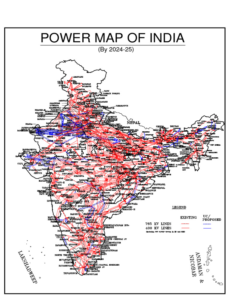 POWERGRID - All India Power Map - Aug 2021 | PDF