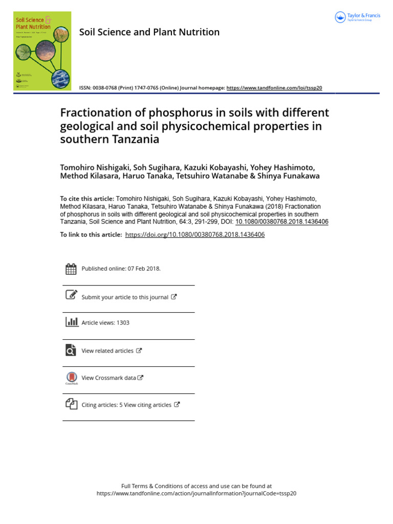 Soil P Fraction 2 | PDF | Soil | Ph