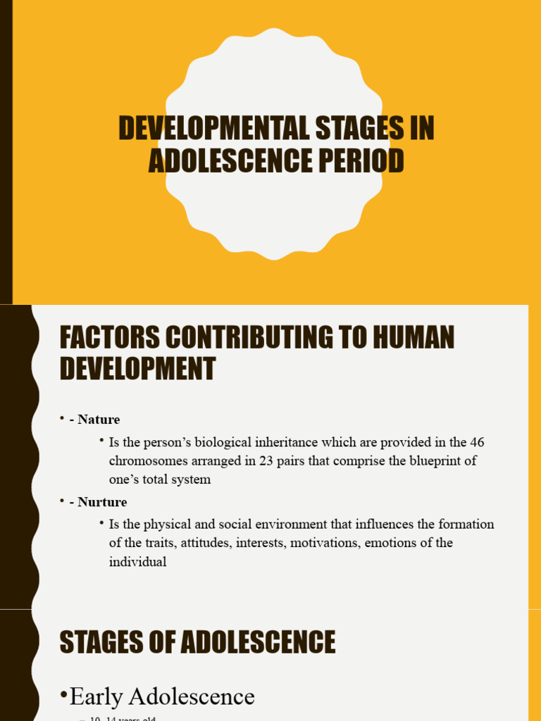 Lesson 3 Developmental Stages | PDF | Adolescence | Behavioural Sciences