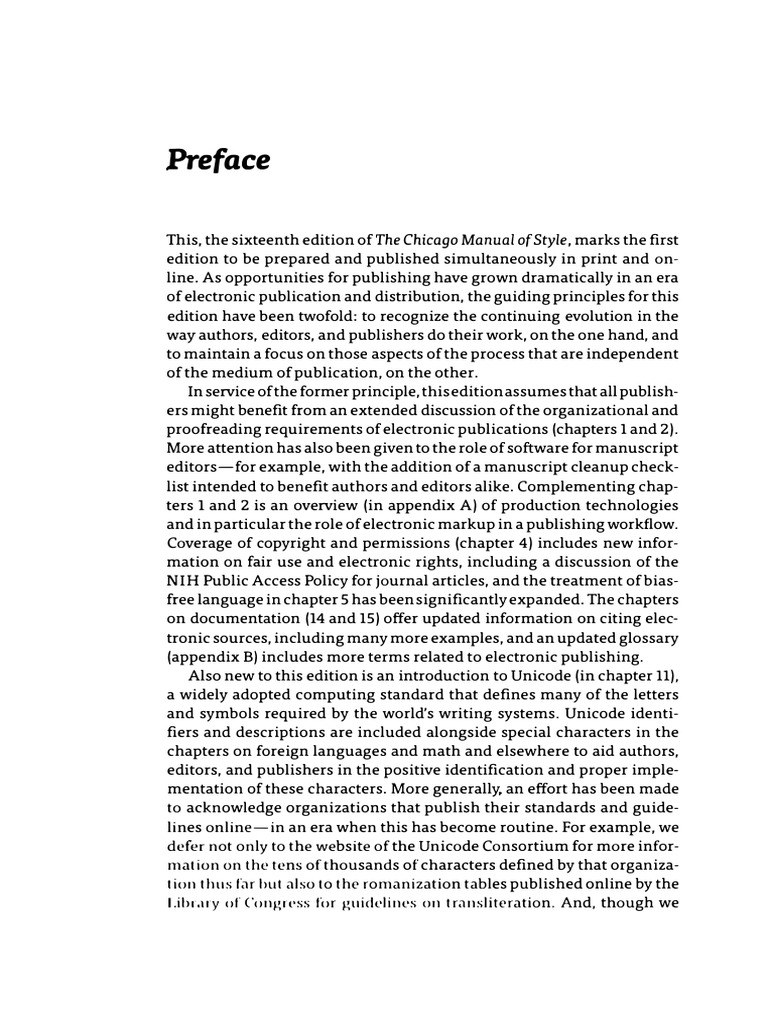 Chicago Preface | PDF | Writing | Written Communication
