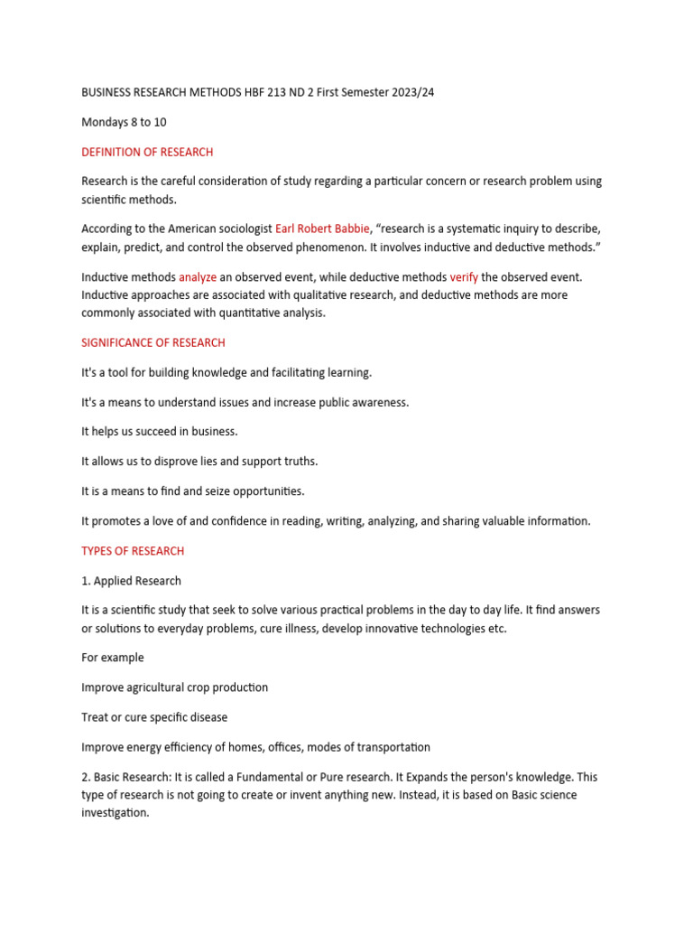 Business Research Methods-Wps Office-1 | PDF | Hypothesis | Scientific Method
