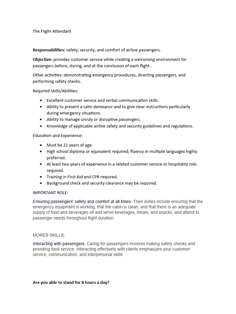 The Flight Attendant | PDF | Flight Attendant