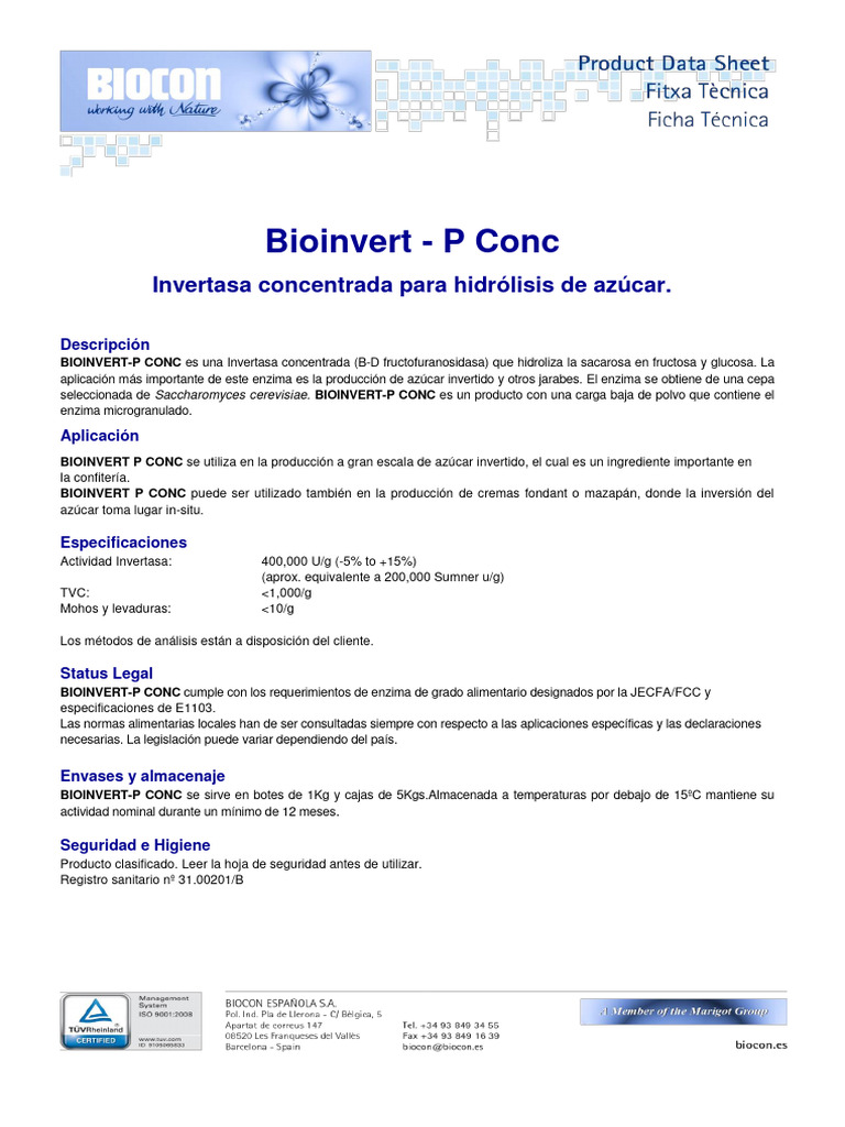 Invertasa | PDF | Compuestos orgánicos | Combustibles renovables