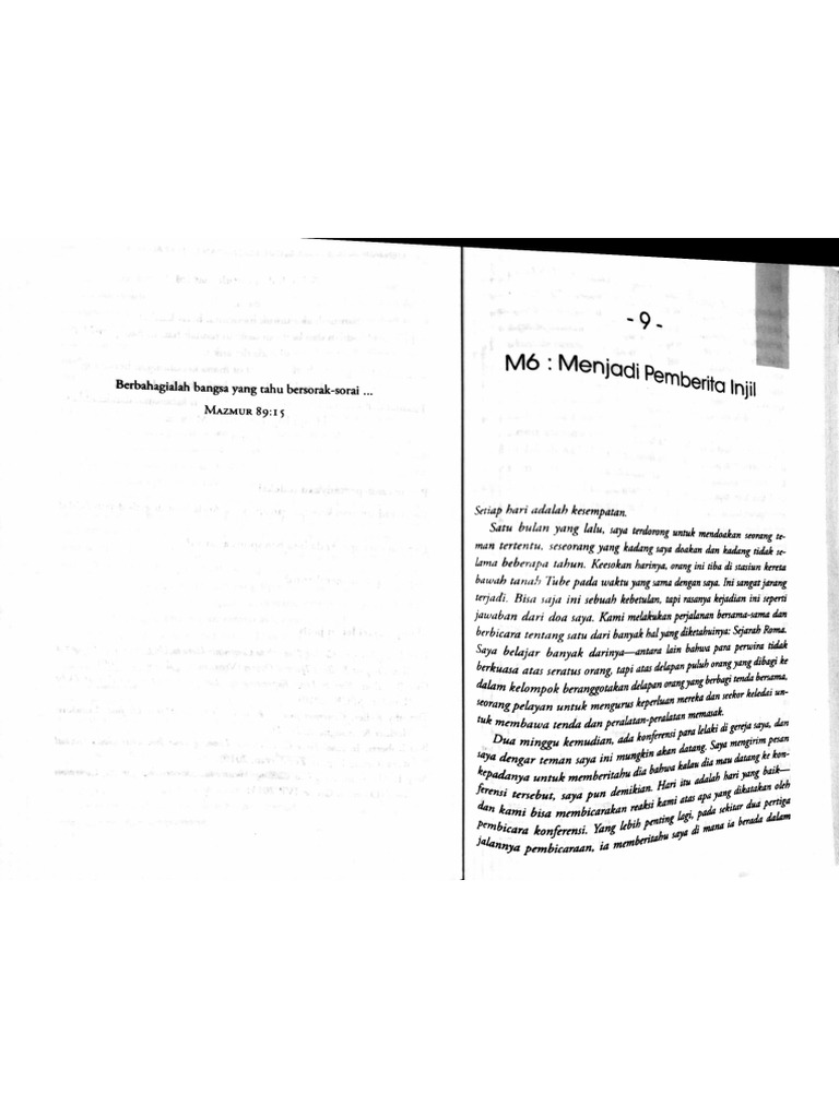 M6 MJD Pemberita Injil | PDF