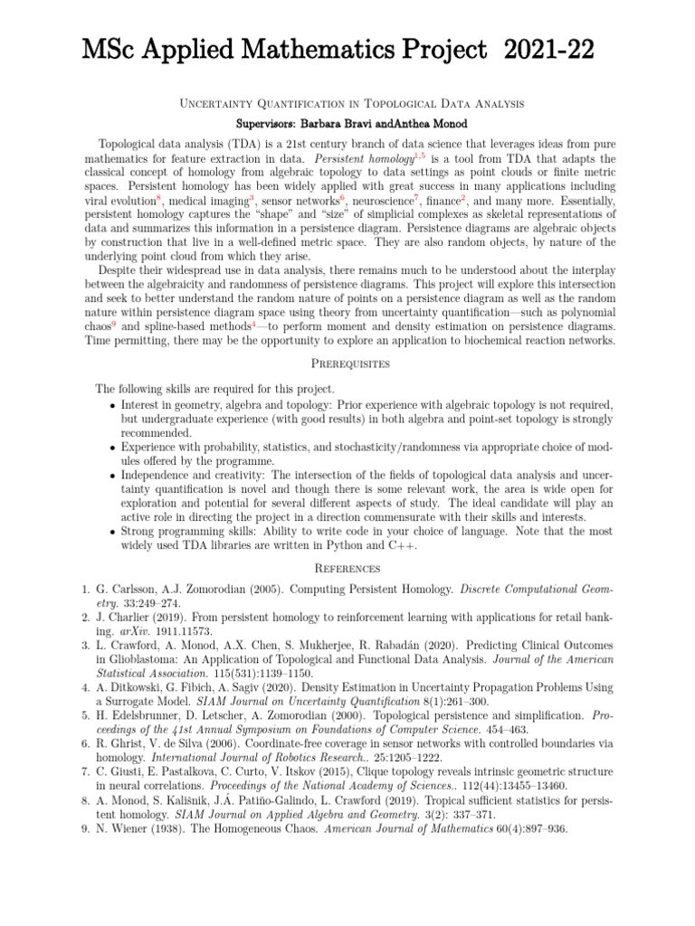 MSc Applied Projects 2021 22 | PDF | Quantum Computing | Partial Differential Equation