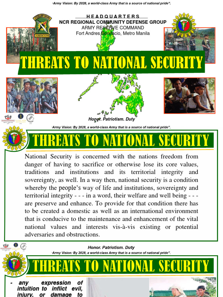 Threats To National Security NCRRCDG | PDF | Communism | National Security