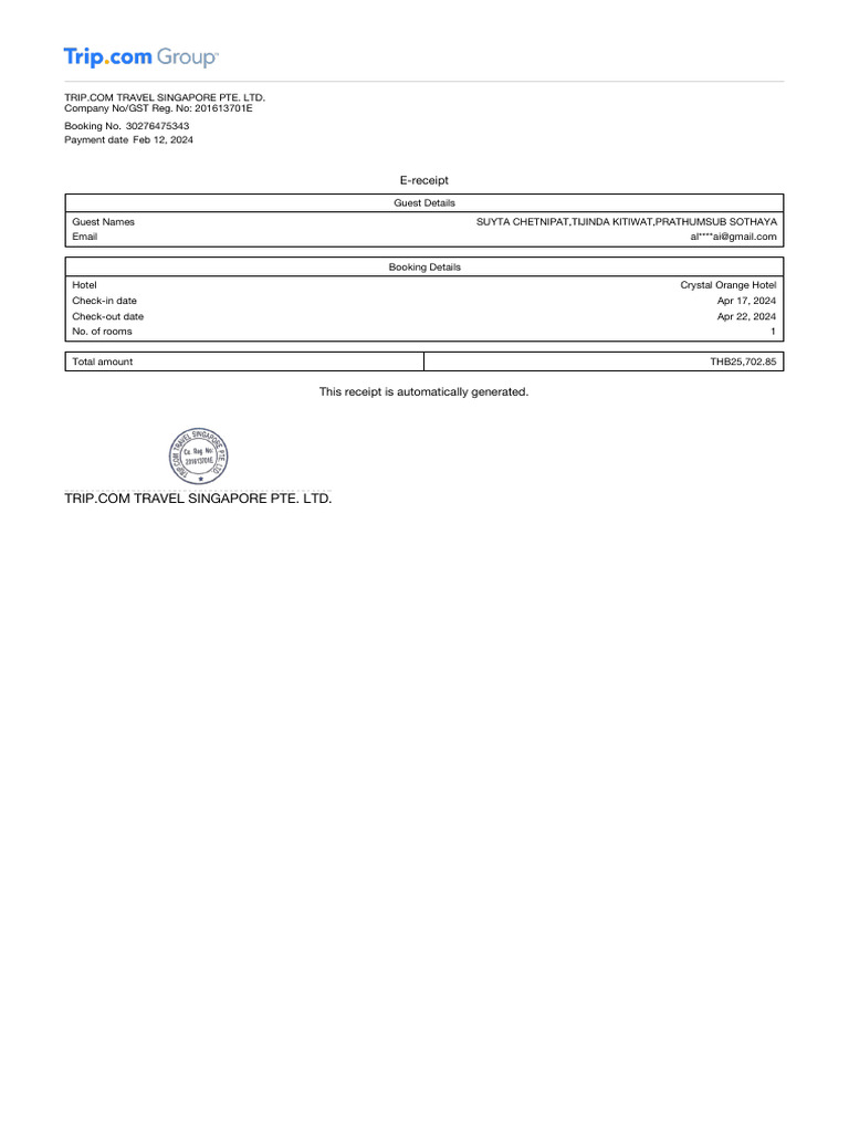 Your E-Receipt | PDF
