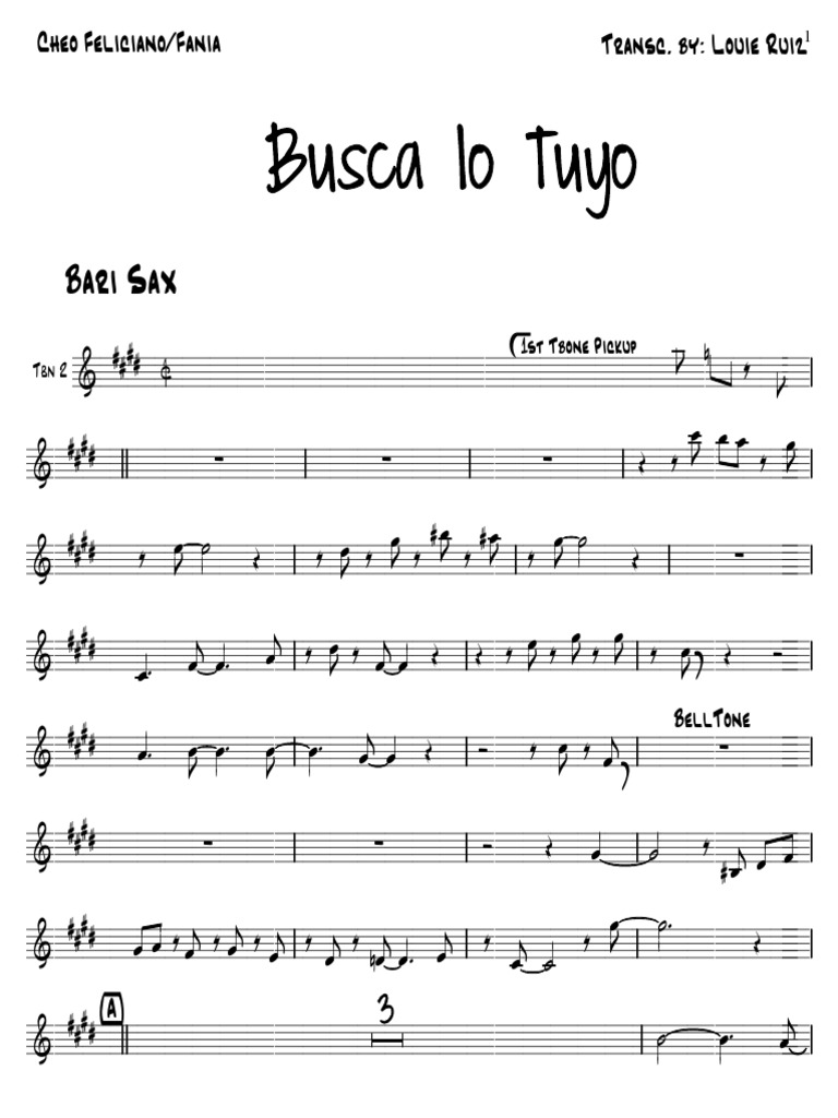 Busca Lo Tuyo - Fania - Cheo Feliciano | PDF