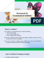 Structural Syllabus | PDF | Grammar | Language Education