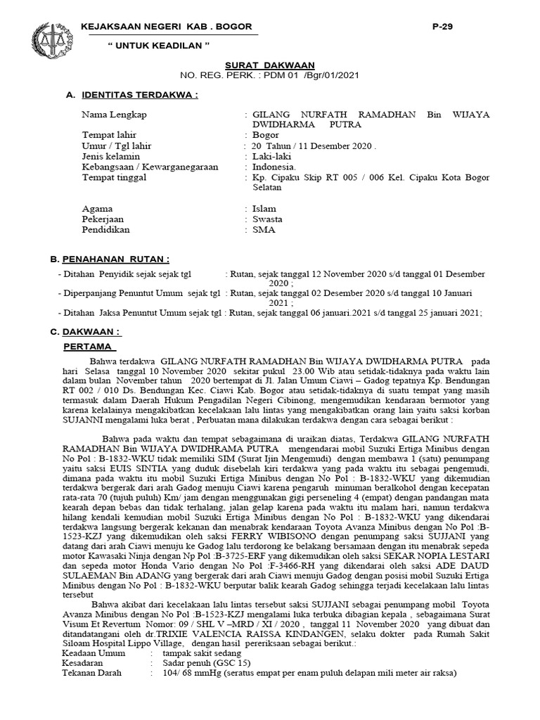 DAKWAAAN GILANG Laka Lantas 310 | PDF