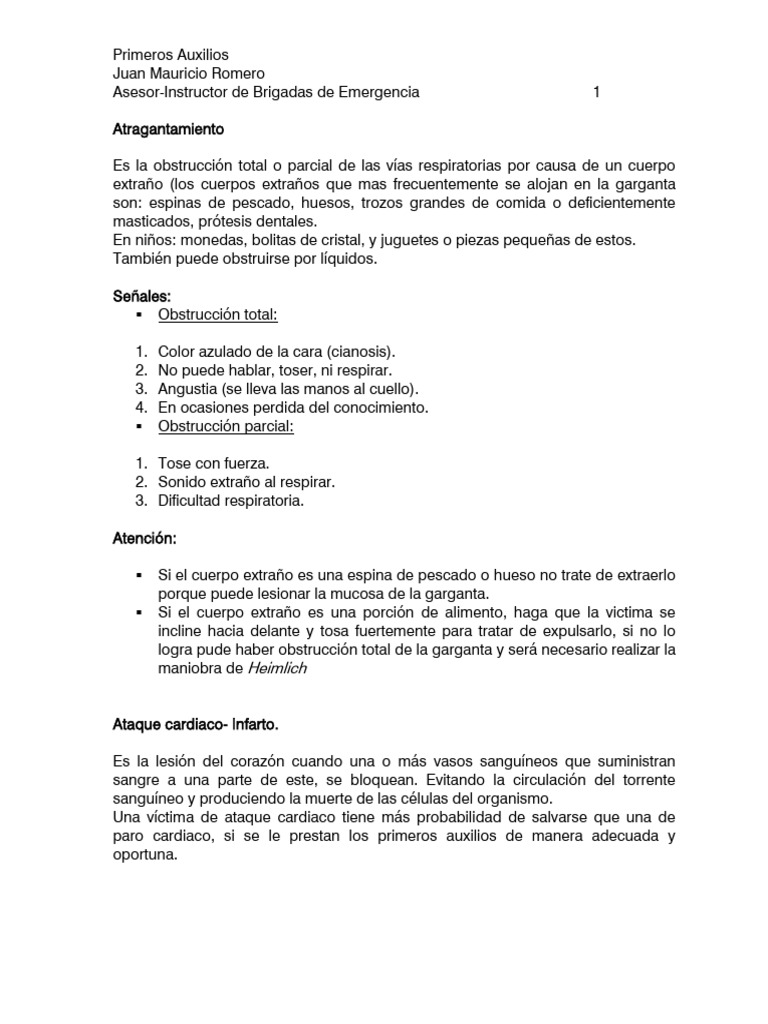 Manual de Atragantamiento y RCCP | PDF | Reanimación cardiopulmonar | Paro cardíaco