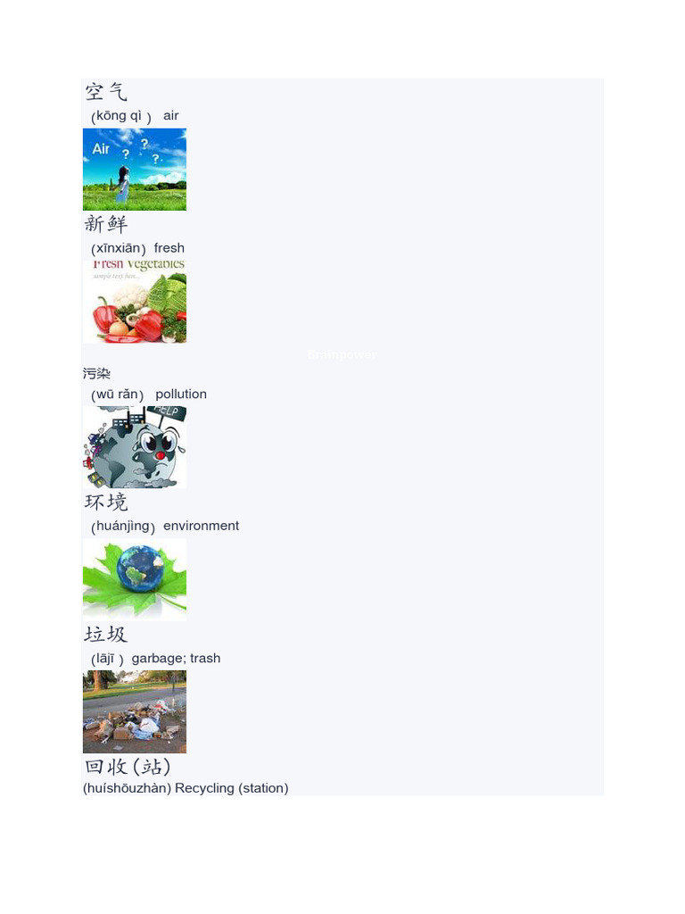 Enviromental Theme Vocabulary List (IGCSE) | PDF