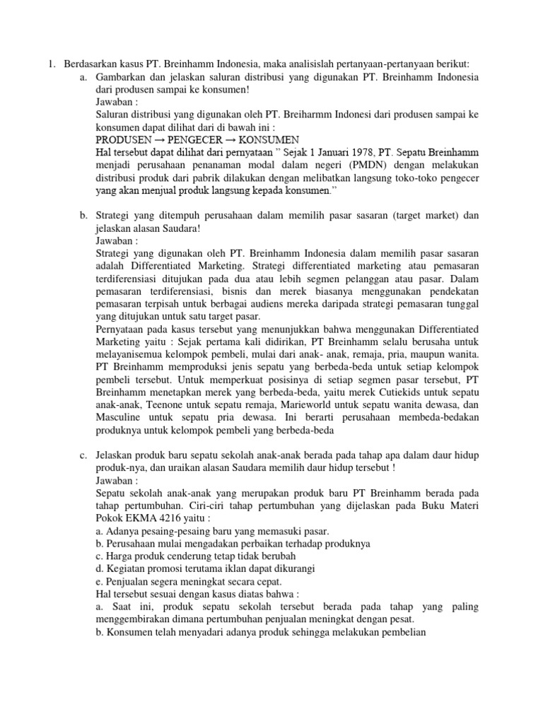 Jawaban Diskusi - Tap Sesi 7 - Agus Hariyanto. | PDF | Bisnis