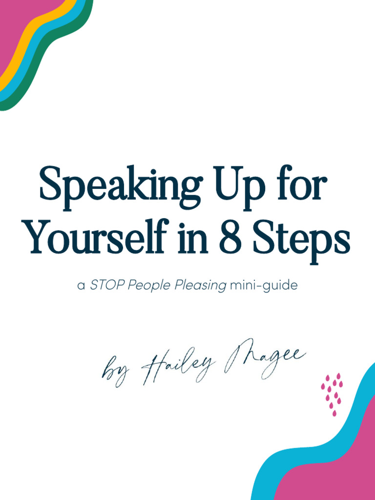 Guide Speaking Up For Yourself in 8 Steps | PDF | Self Esteem | Psychology