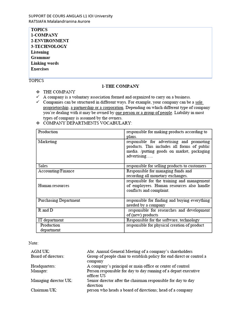 Anglais IOI Support de Cours | PDF | Apple Inc. | Pronoun Anglais IOI Support de Cours | PDF | Apple Inc. | Pronoun