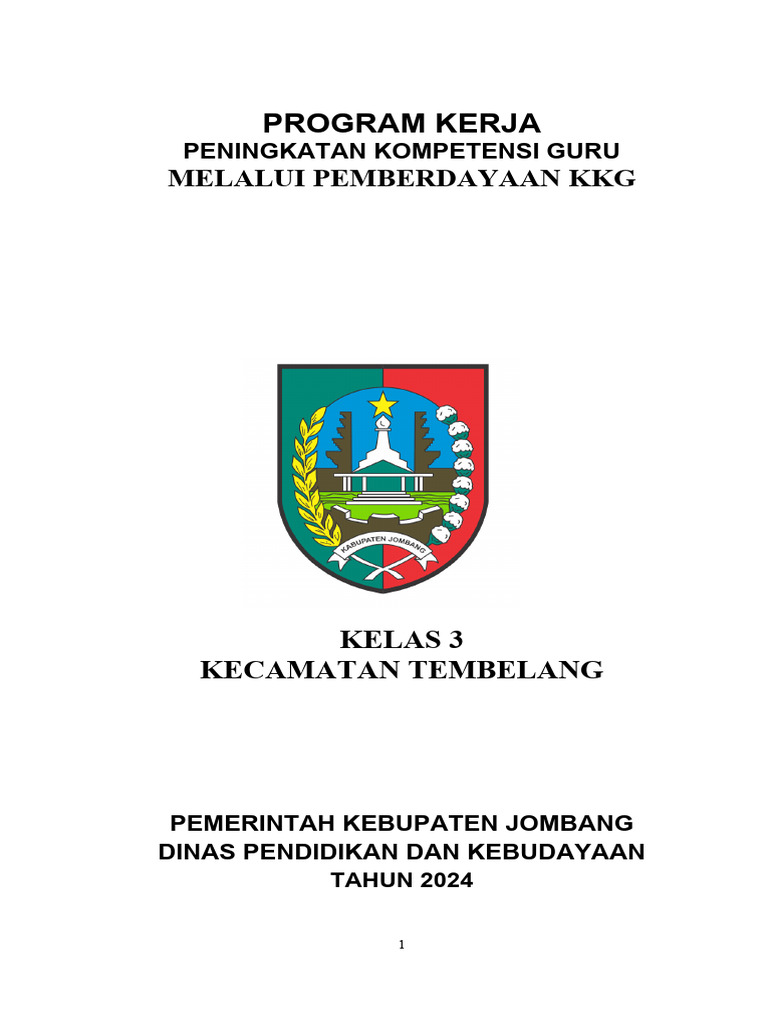 Program Kerja Kelas 3 - TH 2024 | PDF
