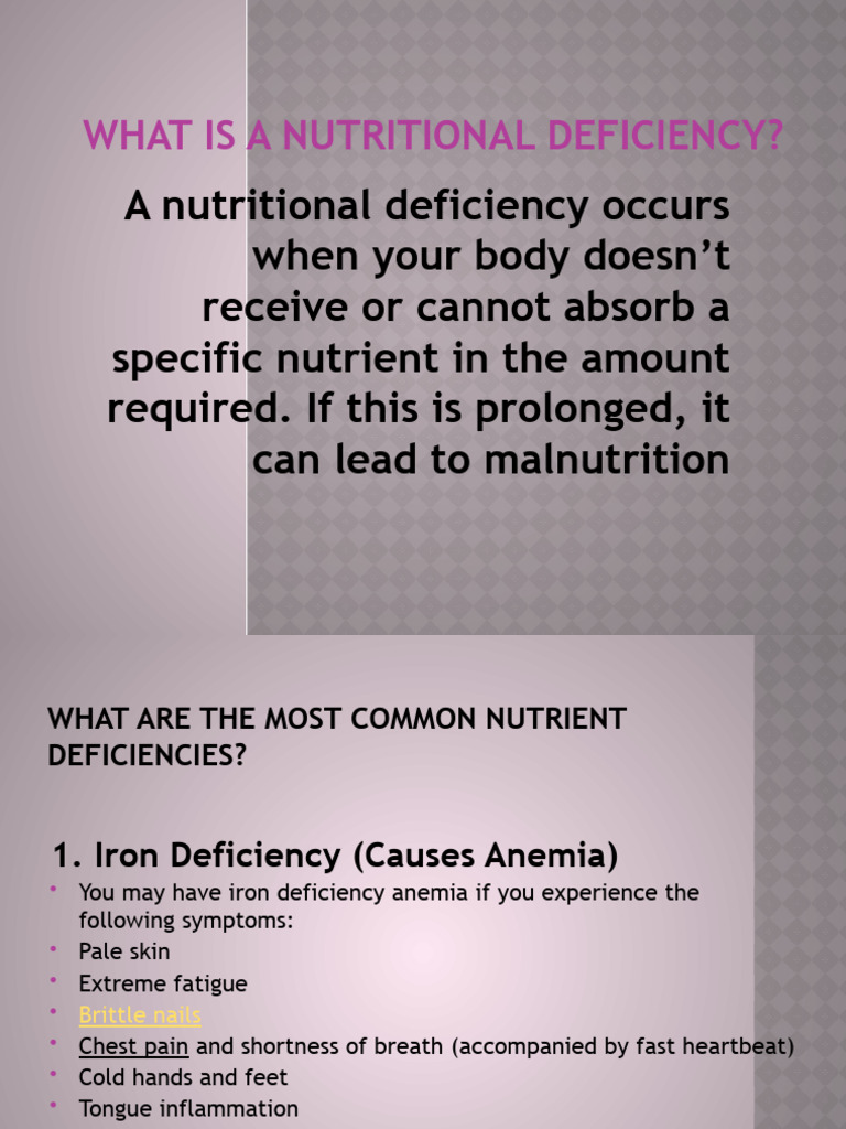 Understanding Nutritional Deficiencies | PDF | Vitamin D | Vitamin