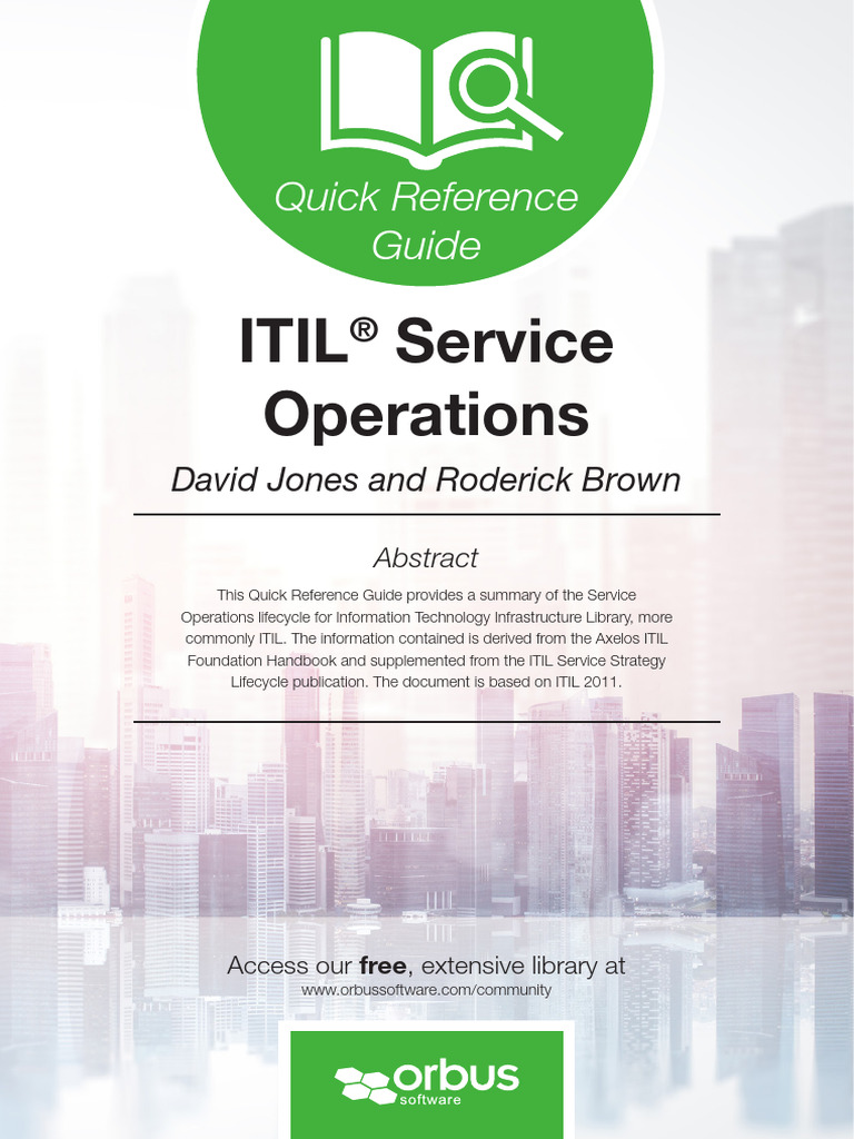 Reading ITIL Service Operations | PDF | Business