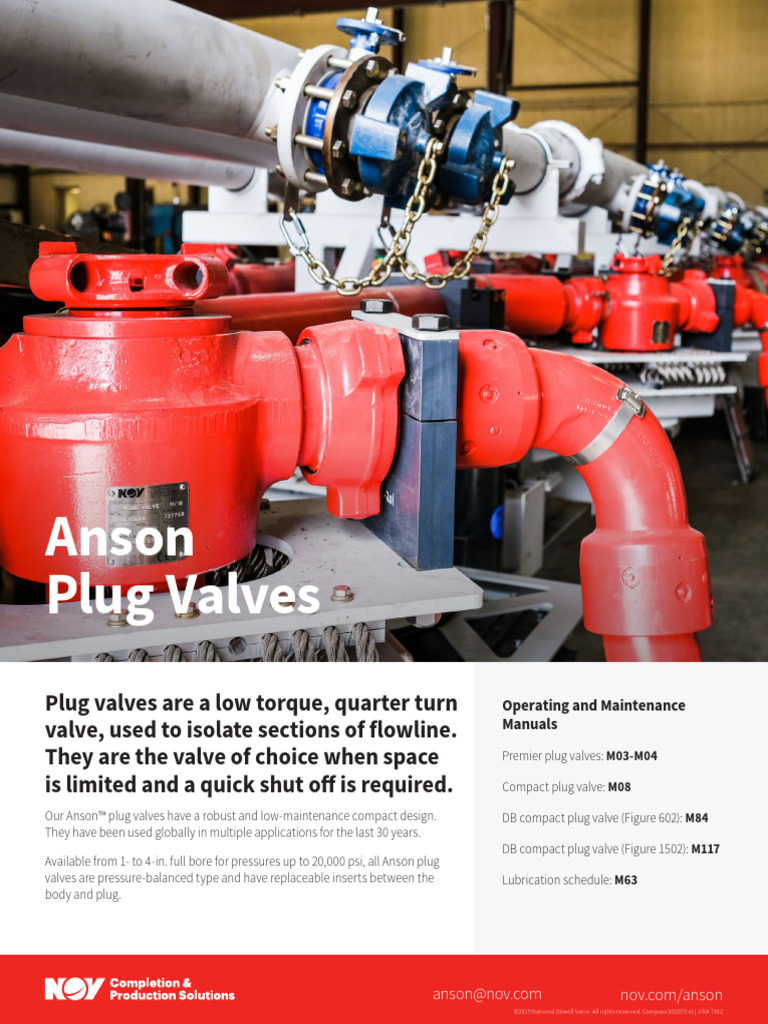Anson Plug Valves Flyer | Download Free PDF | Valve | Mechanical Engineering
