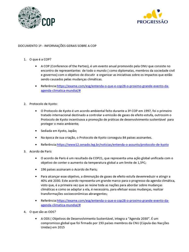 Cópia de PAPEL TIMBRADO - DOCUMENTOS Ods | PDF | Protocolo de Quioto | Aquecimento global e ...