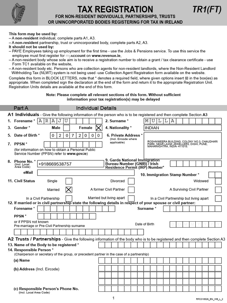 Form-Tr1-Non-Resident Employee - 240416 - 173654 | PDF | Value Added ...