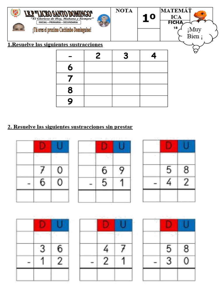 FICHA MAT 18-19 | PDF