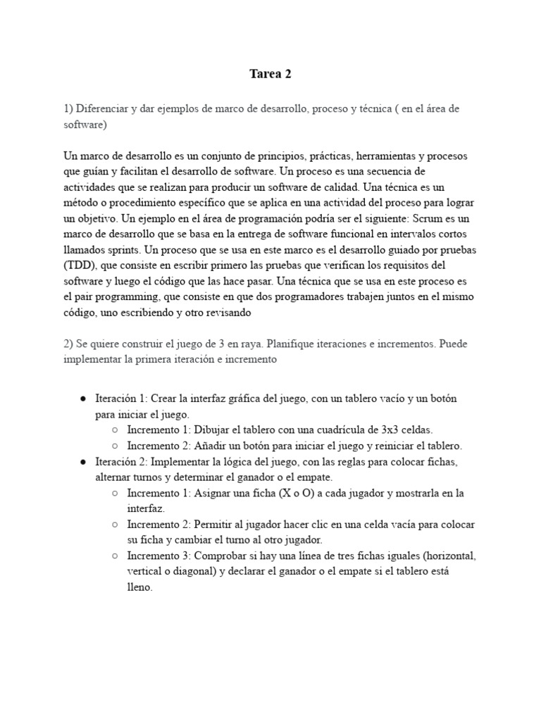 Desarrollo de Software: Marcos y Ejemplos | PDF | Software | Desarrollo guiado por pruebas