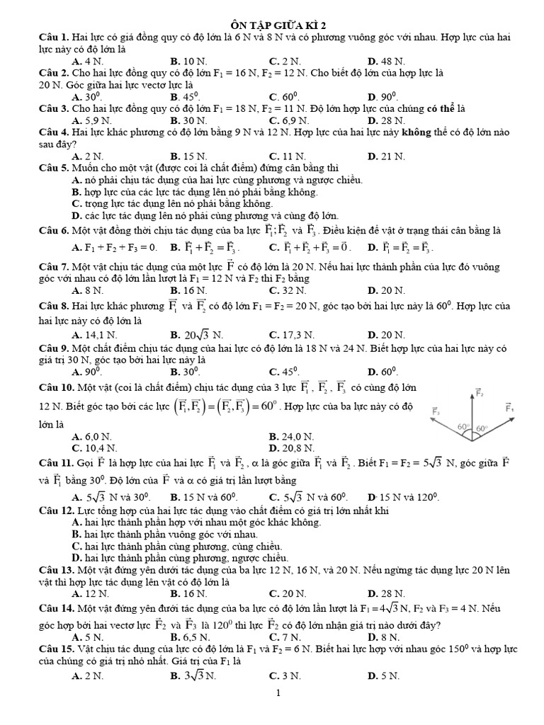 Ontap GK2 Lí10 | PDF