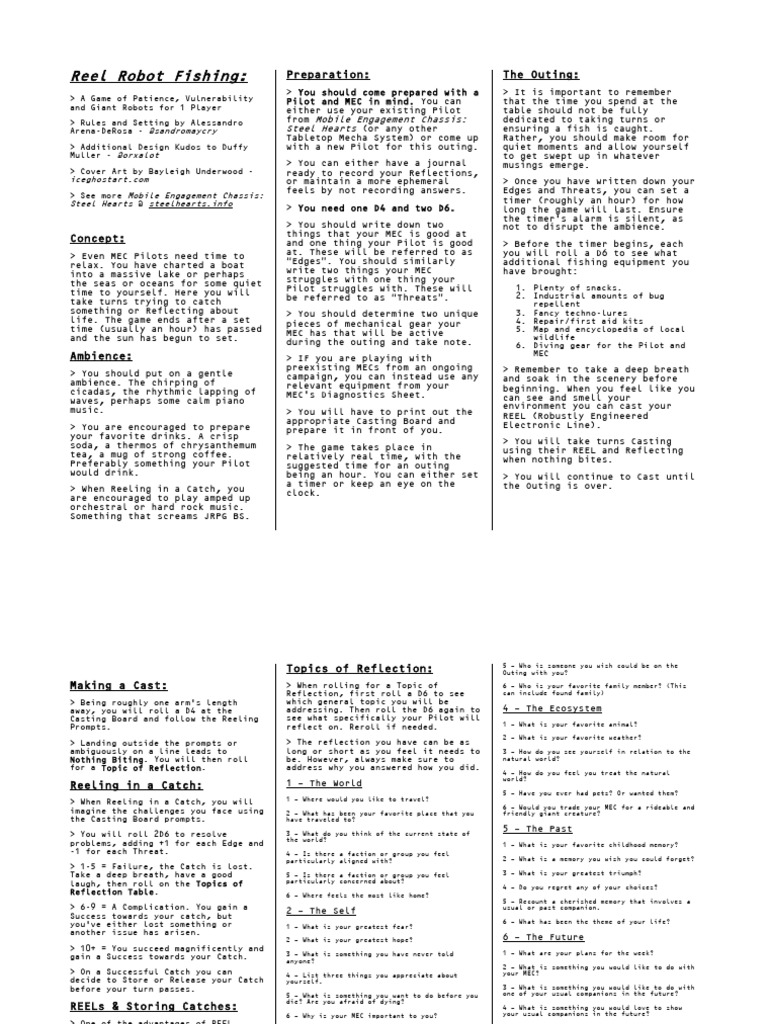 Reel Robot Fishing - Solo Variant | PDF