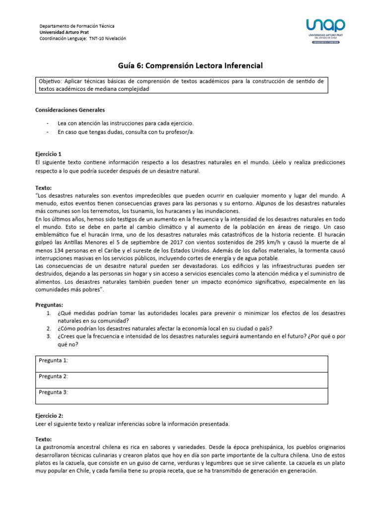 Guía 6 Comprensión Inferencial Descargar Gratis Pdf Galaxia Vía