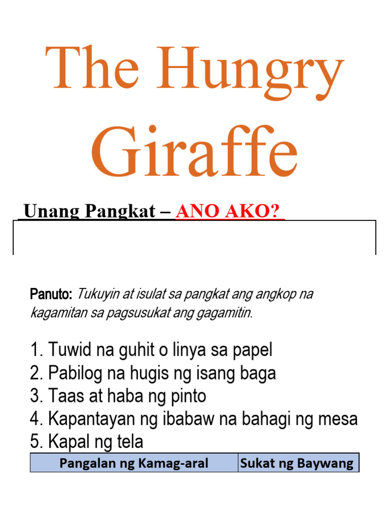 The Hungry Giraffe | PDF