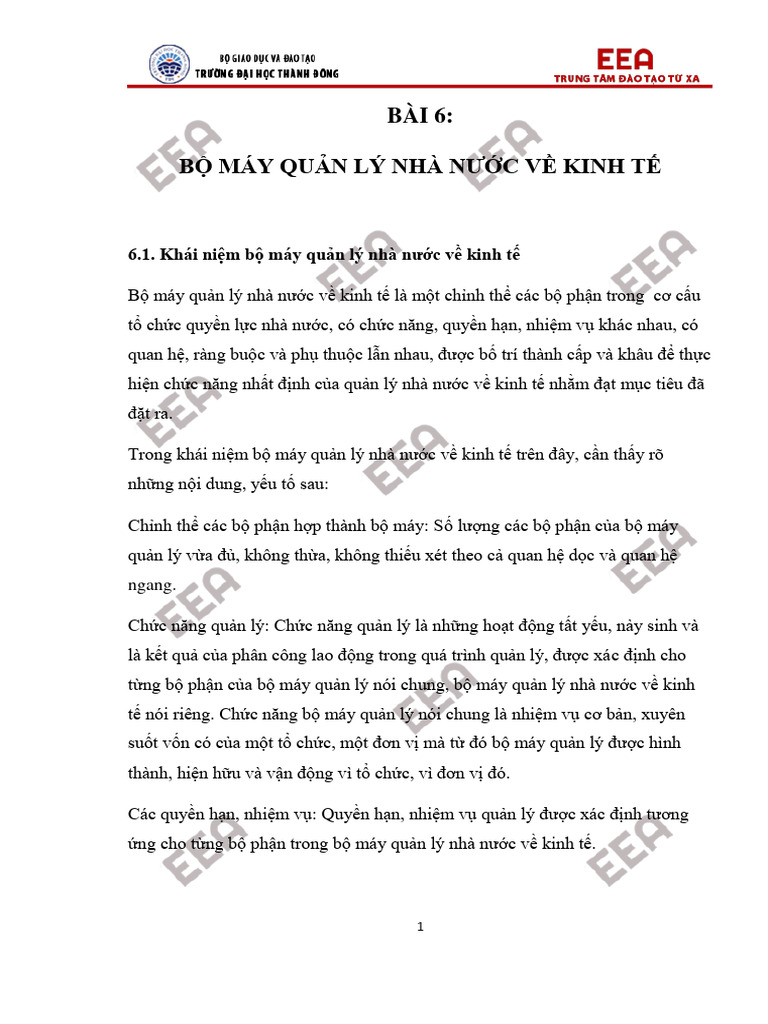 Bai6 Quanly Nhanuoc Vekinhte | PDF