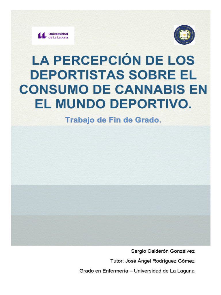 Percepción de deportistas sobre cannabis | PDF | Cannabis (Droga ...