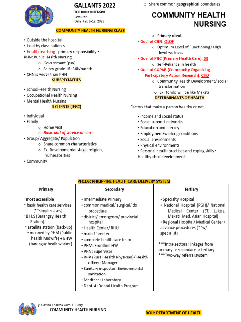 Community Health Nursing Overview | PDF | Health Care | Nursing