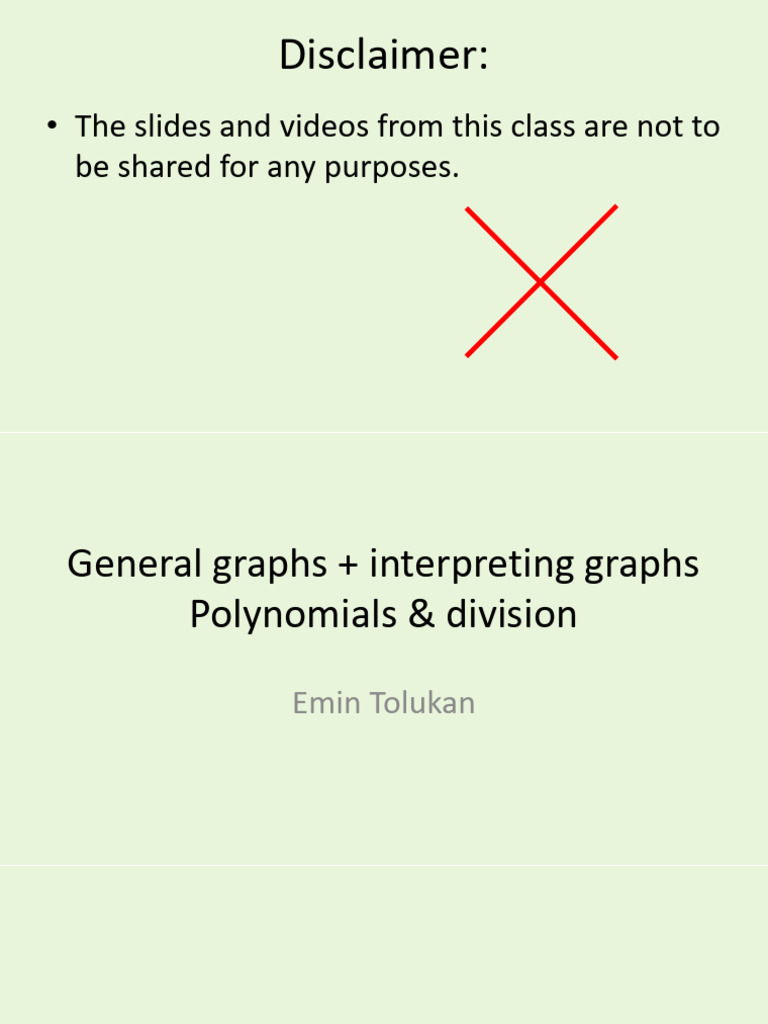 7 General Graphs, Interpreting Graphs and Polynomials 1 | PDF | Partial ...