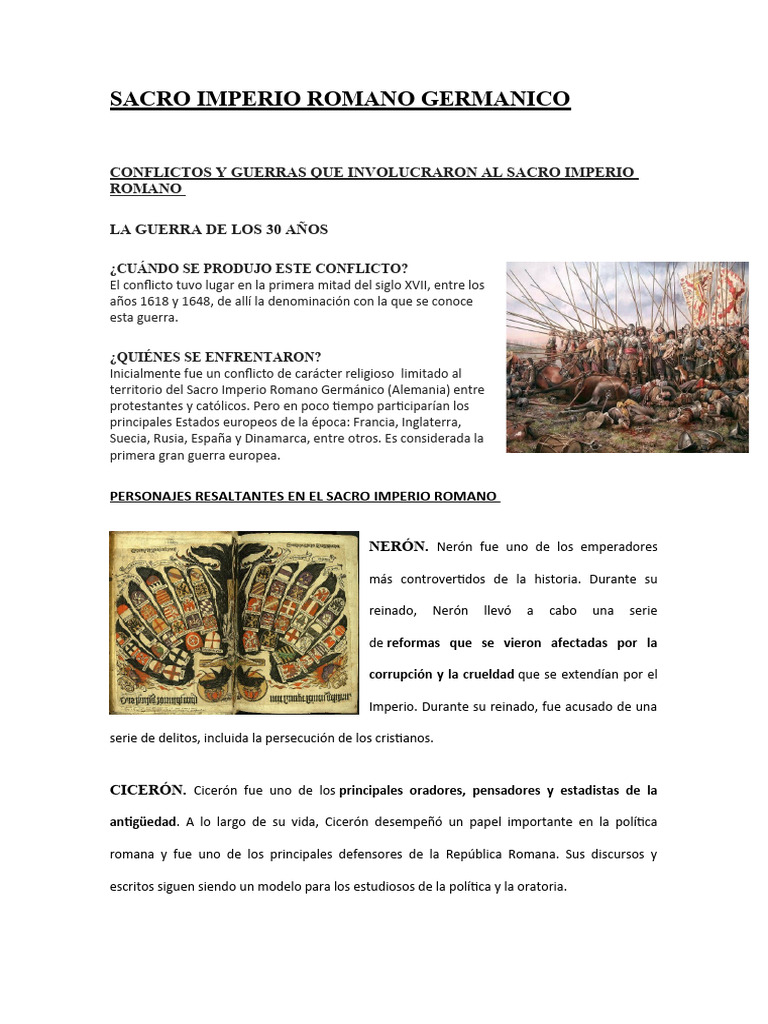 Sacro Imperio Romano Germanico | PDF | Santo Imperio Romano | imperio ...
