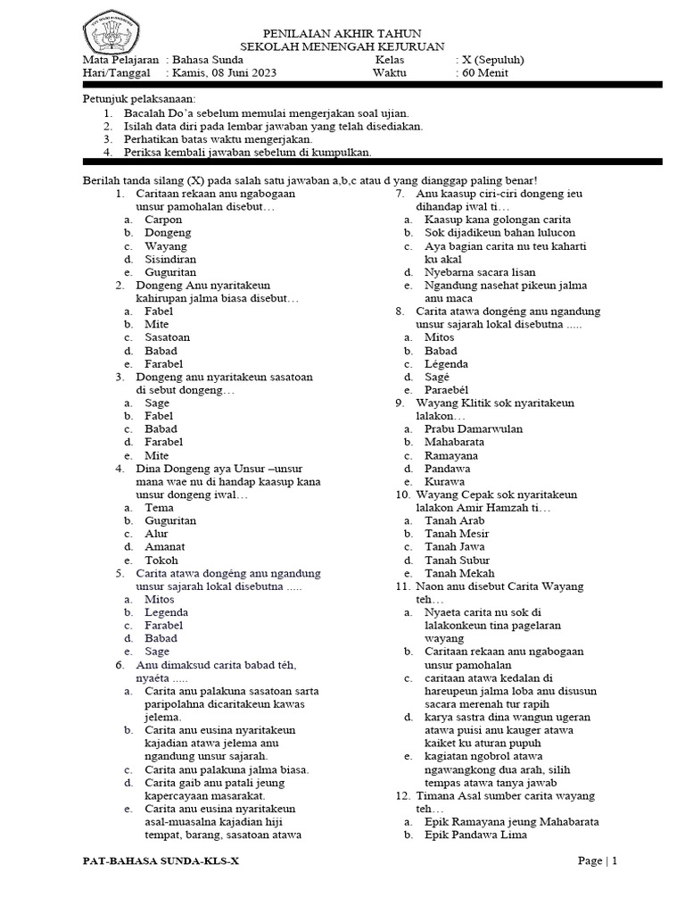 B Sunda KLS 10 Ok | PDF