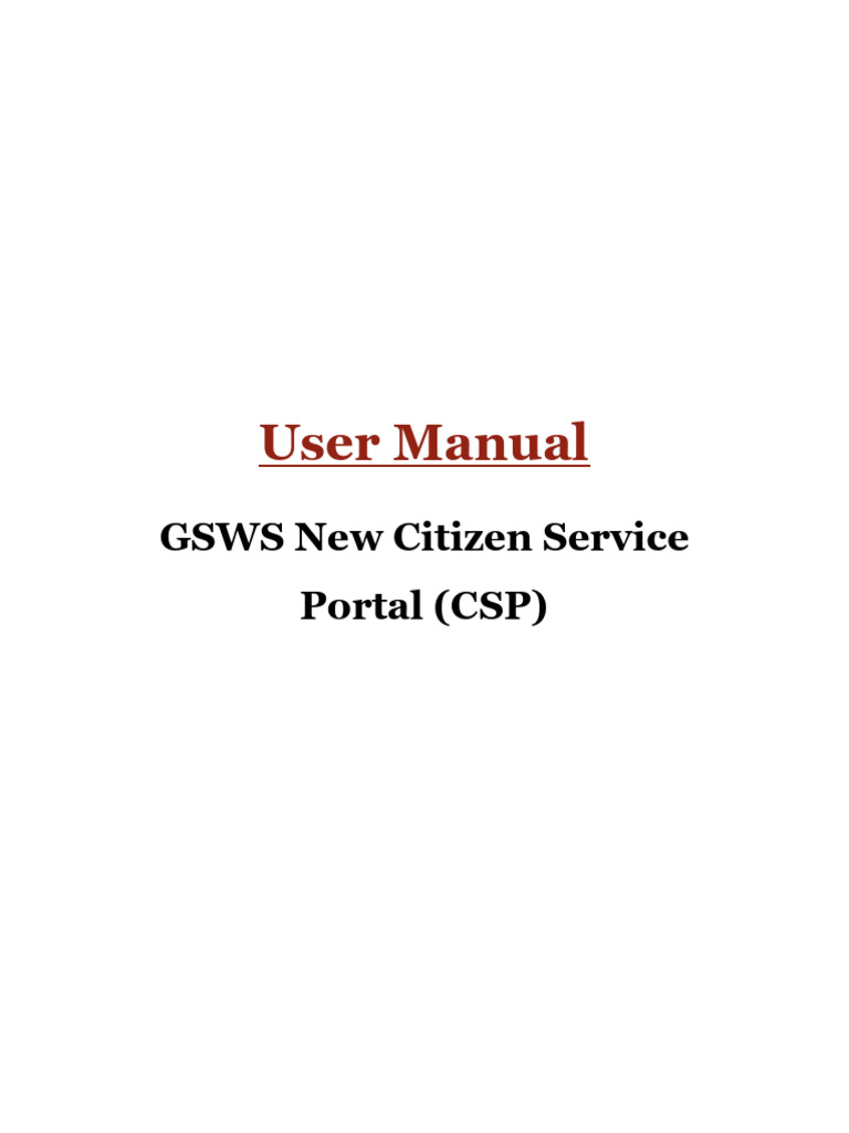 CSP User Manual | PDF | Login | Receipt