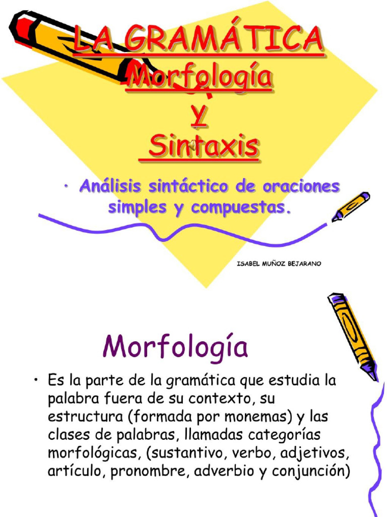 Morfologia y Sintaxis Slideserver | PDF