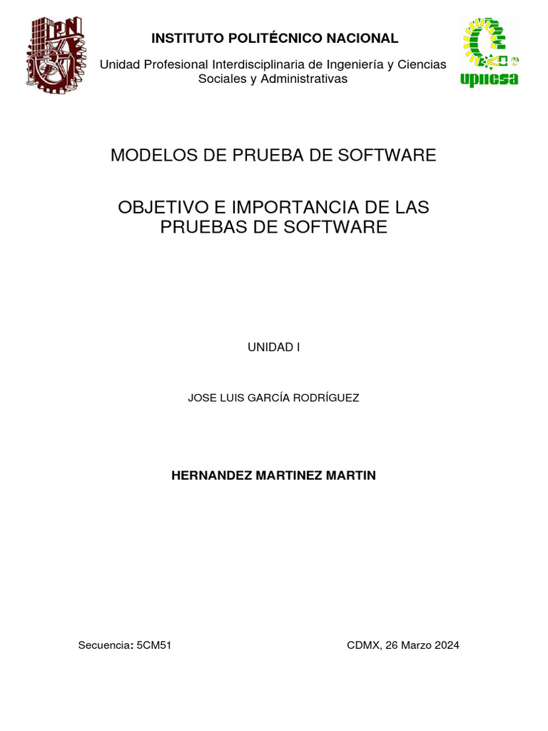 1.2 Objetivo e Importancia de Las Pruebas de Software | PDF | Software | Pruebas de software