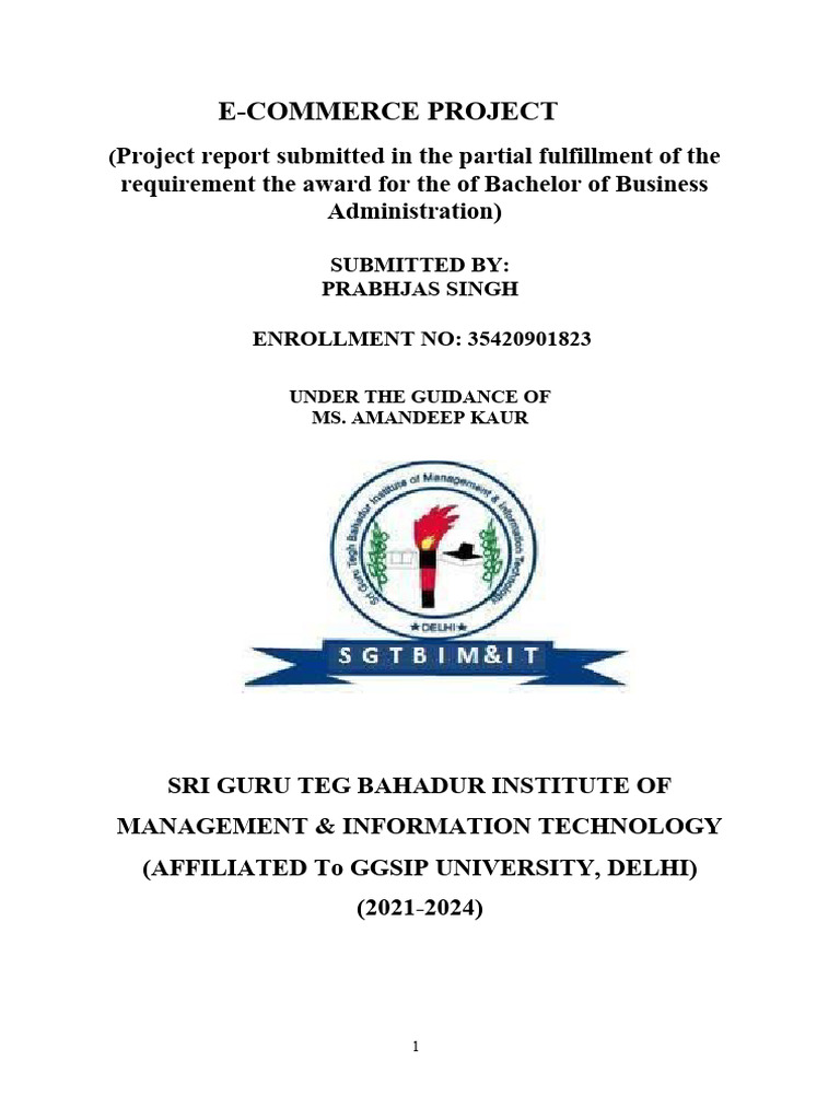 E Commerce Prabhjas Singh Bba B&i | PDF | Html | Markup Language