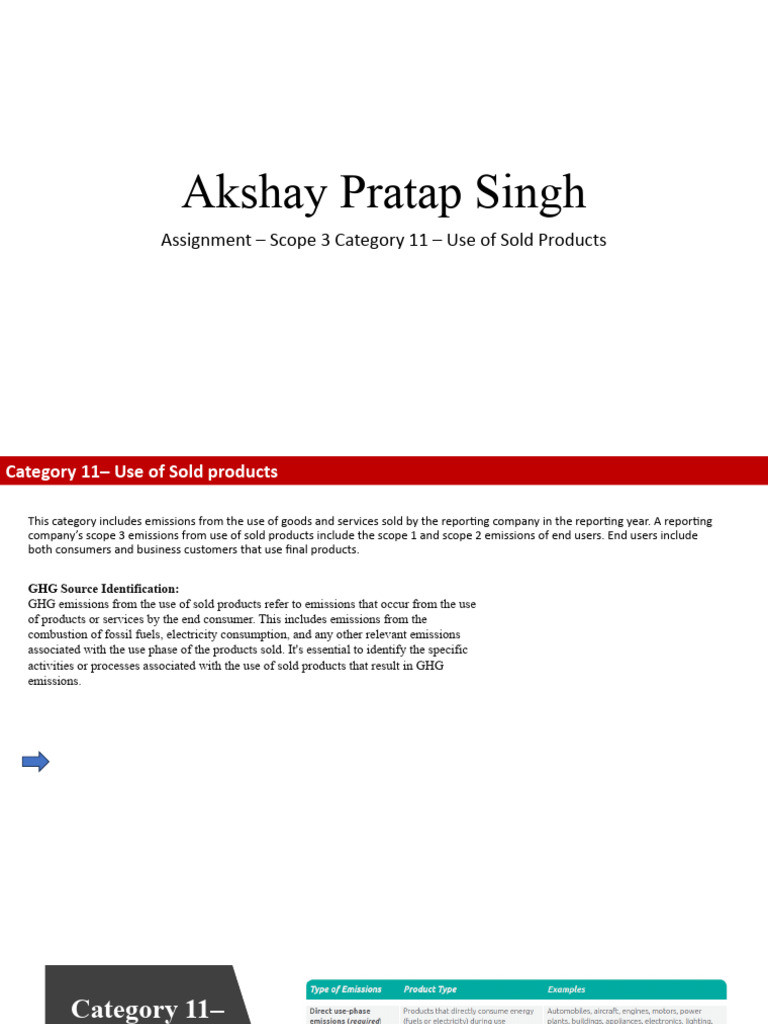 Day 1 Task - S3 Category 11 - Akshay Pratap Singh | PDF | Greenhouse Gas | Emission Intensity