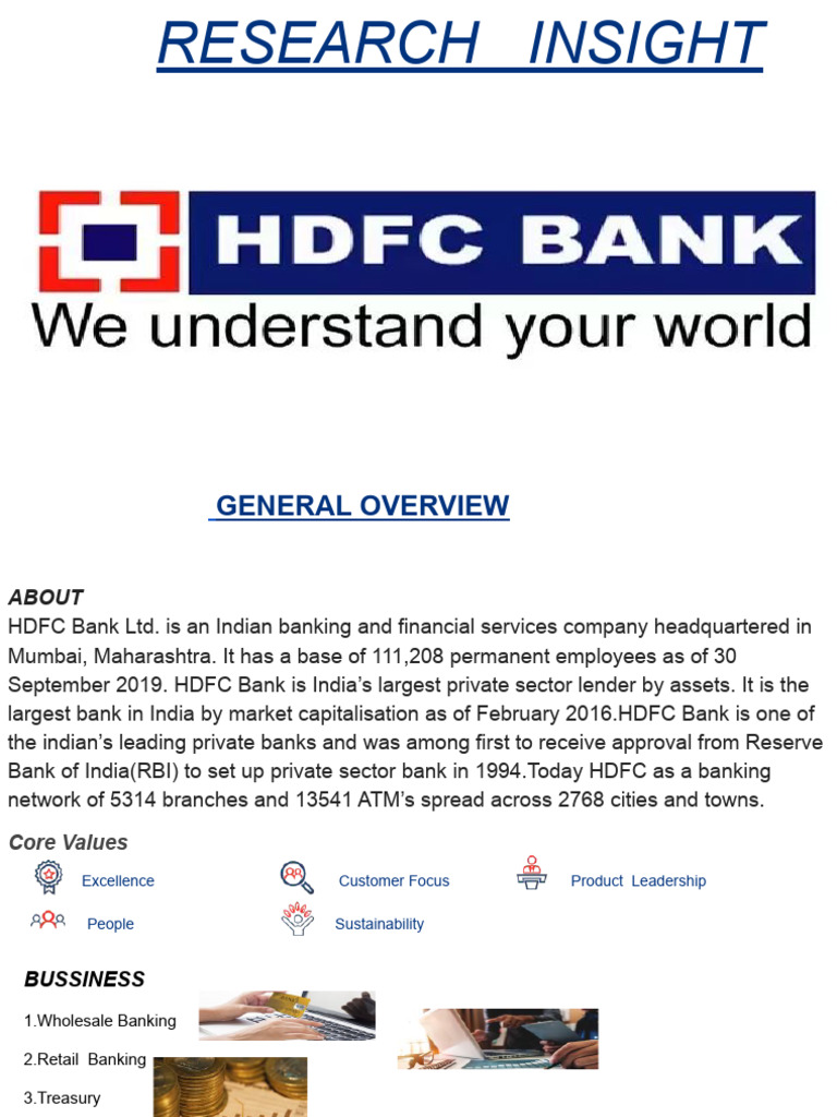 HDFC Bank Swot Analysis | PDF | Banks | Investing