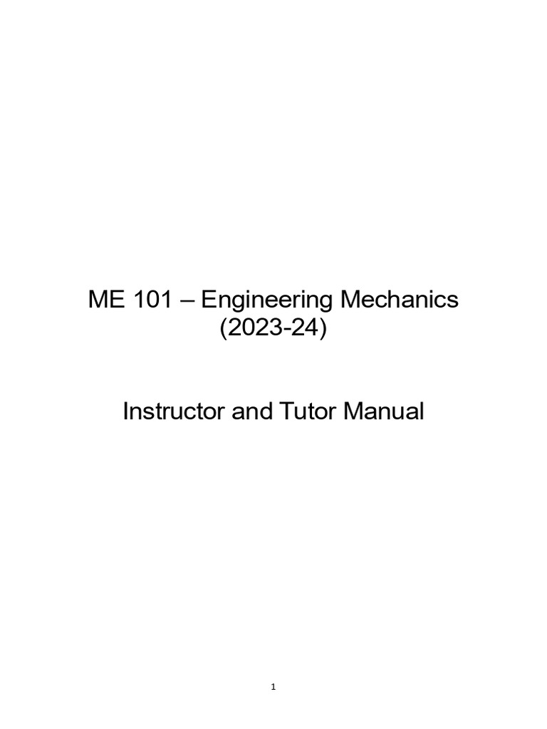 ME101 2024 CourseCoordinationDetails | PDF | Kinematics | Classical Mechanics
