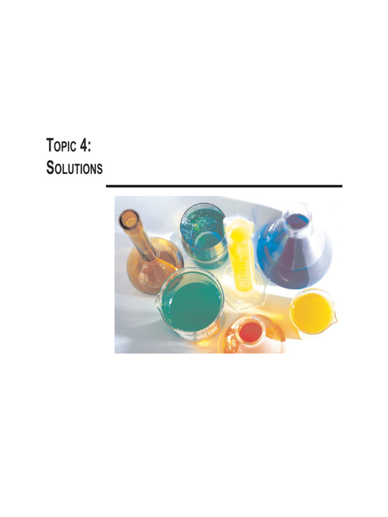 Topic 4 | PDF | Solubility | Solvation