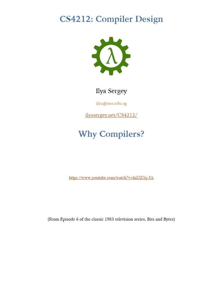 PLDI-Week-01-Intro | PDF | Compiler | Computer Programming