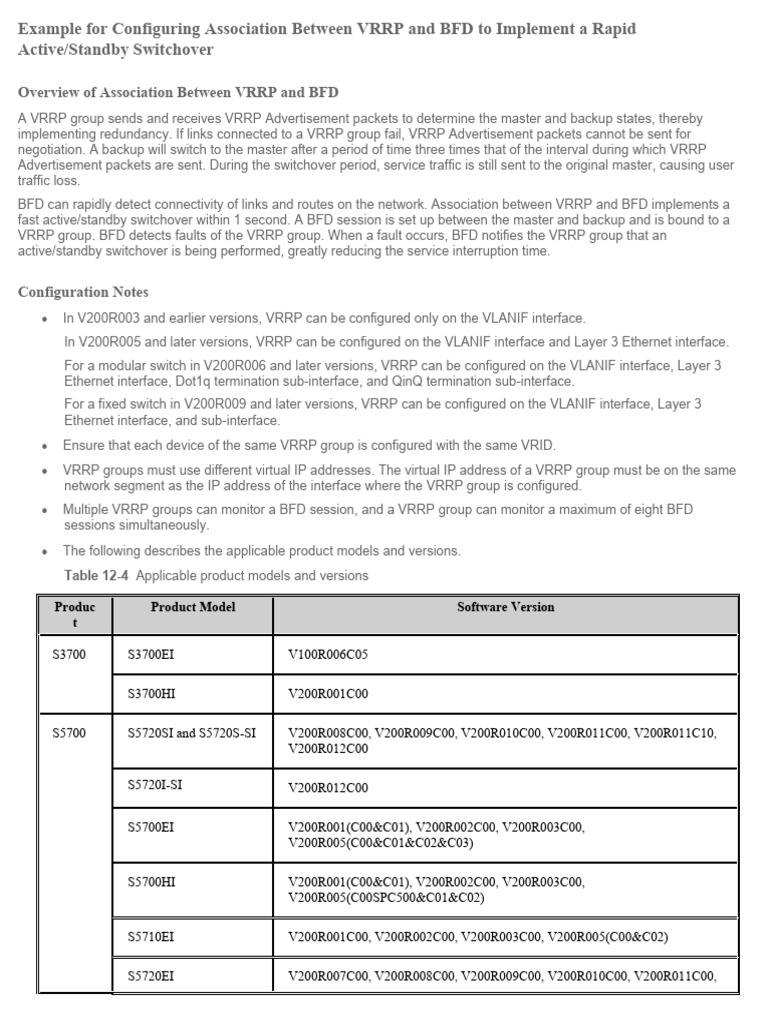 VRRP CON BFD ingles | PDF | Network Switch | Computer Network