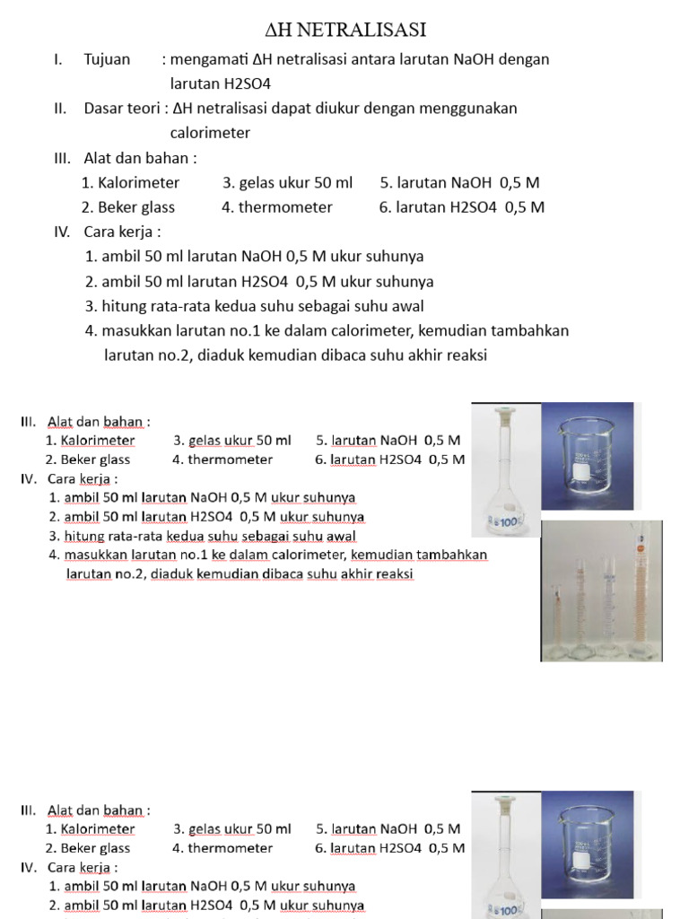 Eksperimen ΔH Netralisasi | PDF
