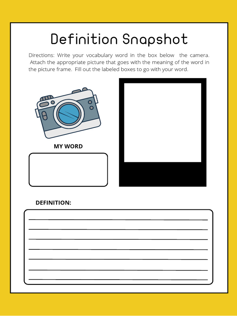 Colorful Illustrated Vocabulary Worksheet | PDF | Language Arts ...